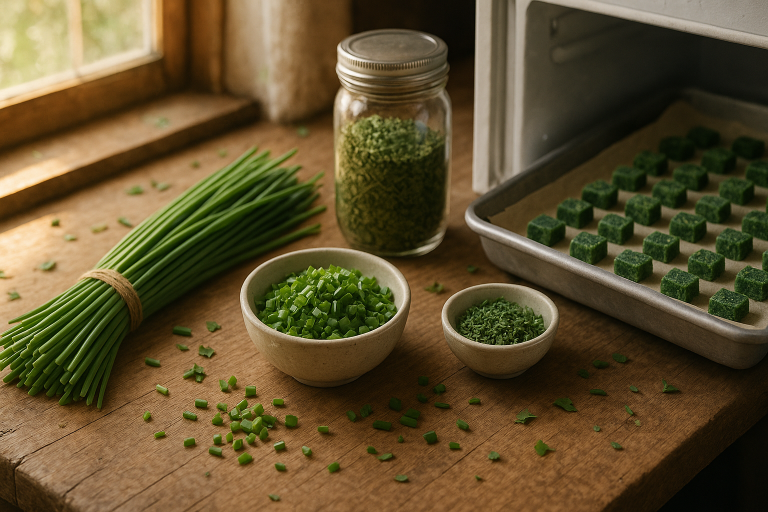 How to Dry or Freeze Chives for Storage