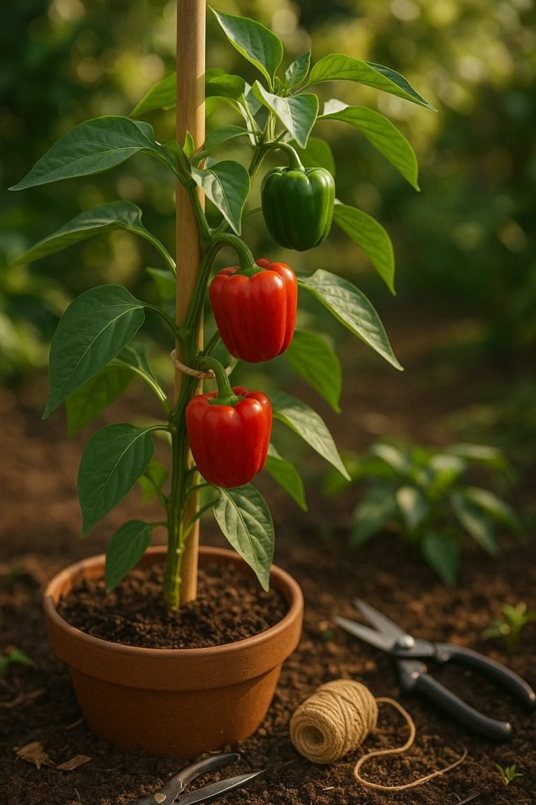 Supporting Bell Peppers in Raised Beds or Pots